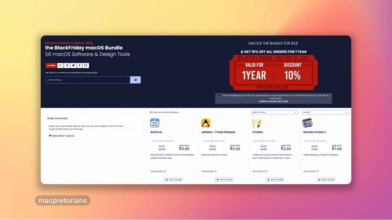 BundleHunt z promocją - macpretorians